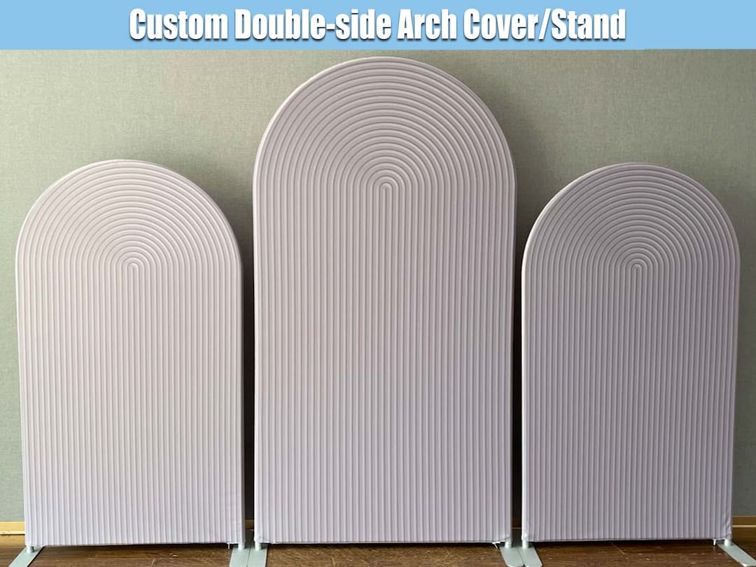 Ripples Arch Backdrop Ripple Cover Stand Custom Groovy Neutral Brown ...