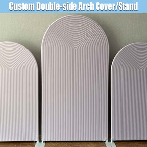 Ripples Arch Backdrop Ripple Cover Stand Custom Groovy Neutral Brown ...