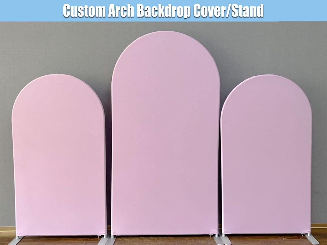 Light Pink Arch Backdrop Double-sided Cover Custom Baby Shower Arch ...