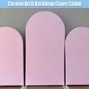 Light Pink Arch Backdrop Double-sided Cover Custom Baby Shower Arch ...