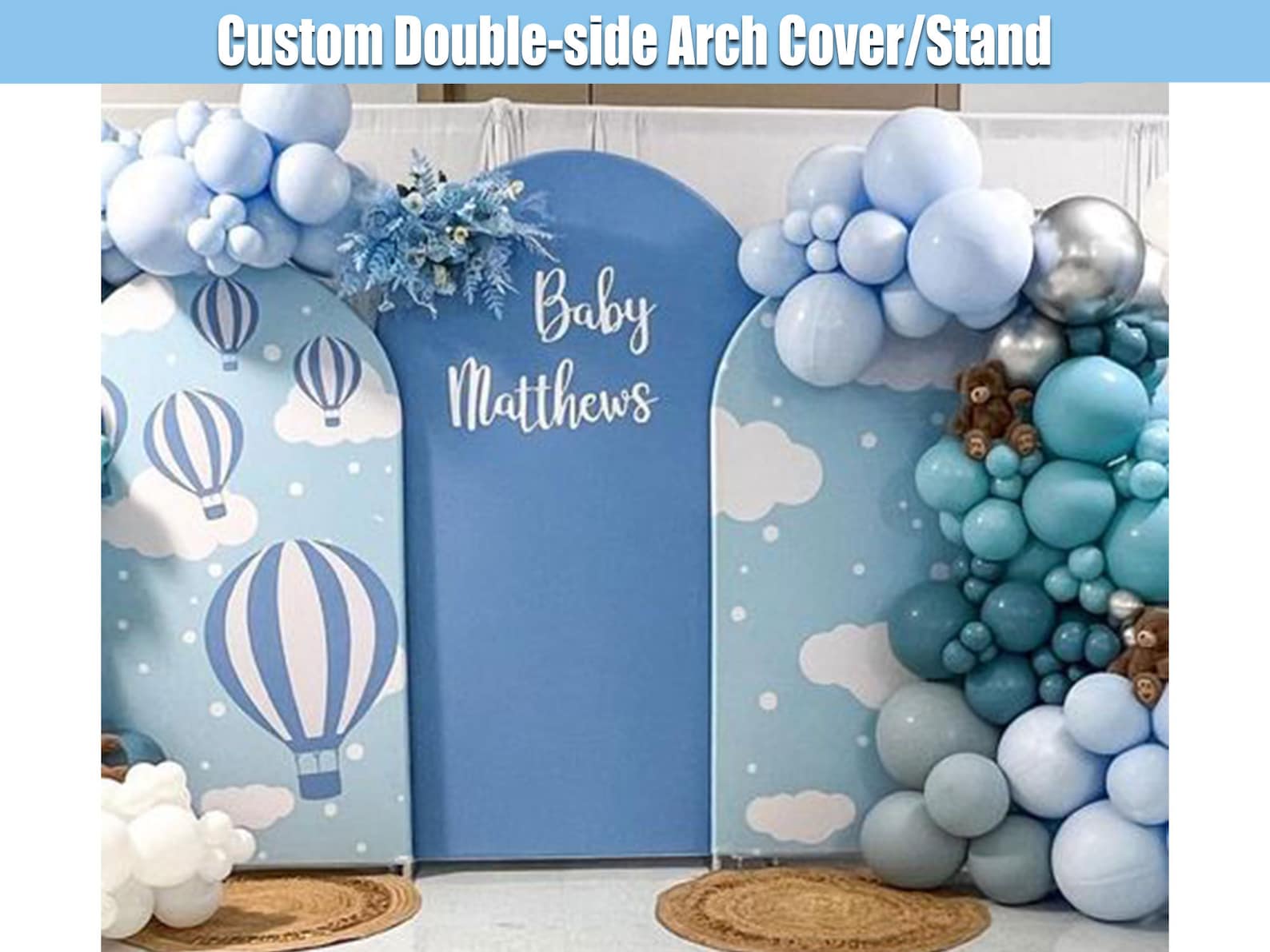 Arch Chiara Backdrop Cover Stand Hot Air Balloon Blue Custom - Etsy