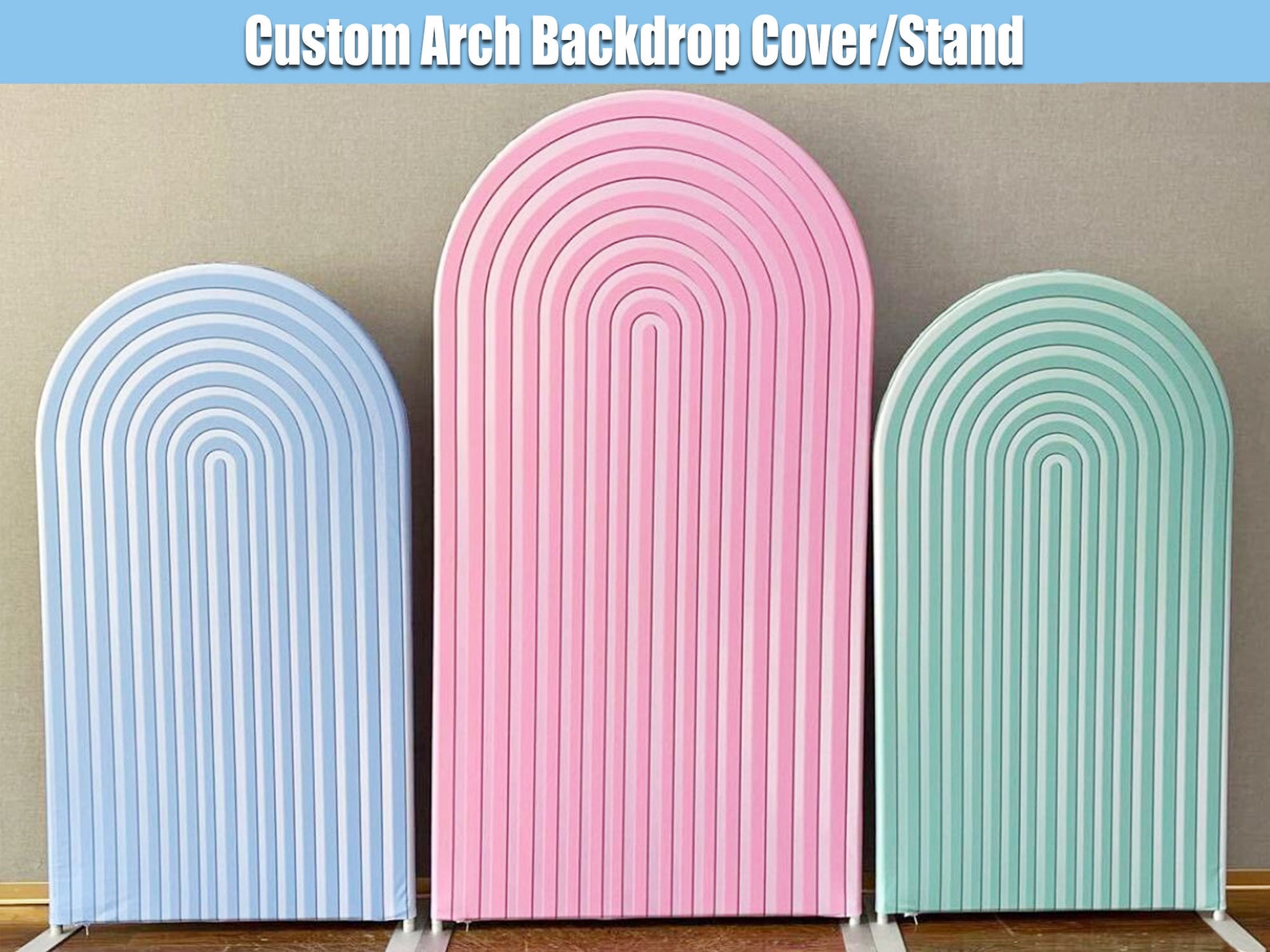 Groovy Arch Backdrop Ripple Cover Custom Pink Blue Baby Shower - Etsy