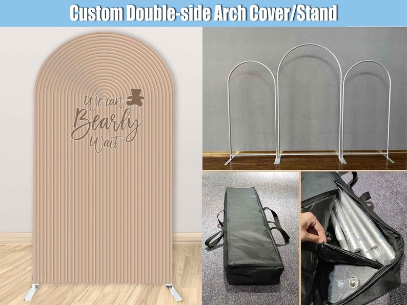 Bear Baby Shower Arch Backdrop Cover We Can Bearly Wait Party - Etsy