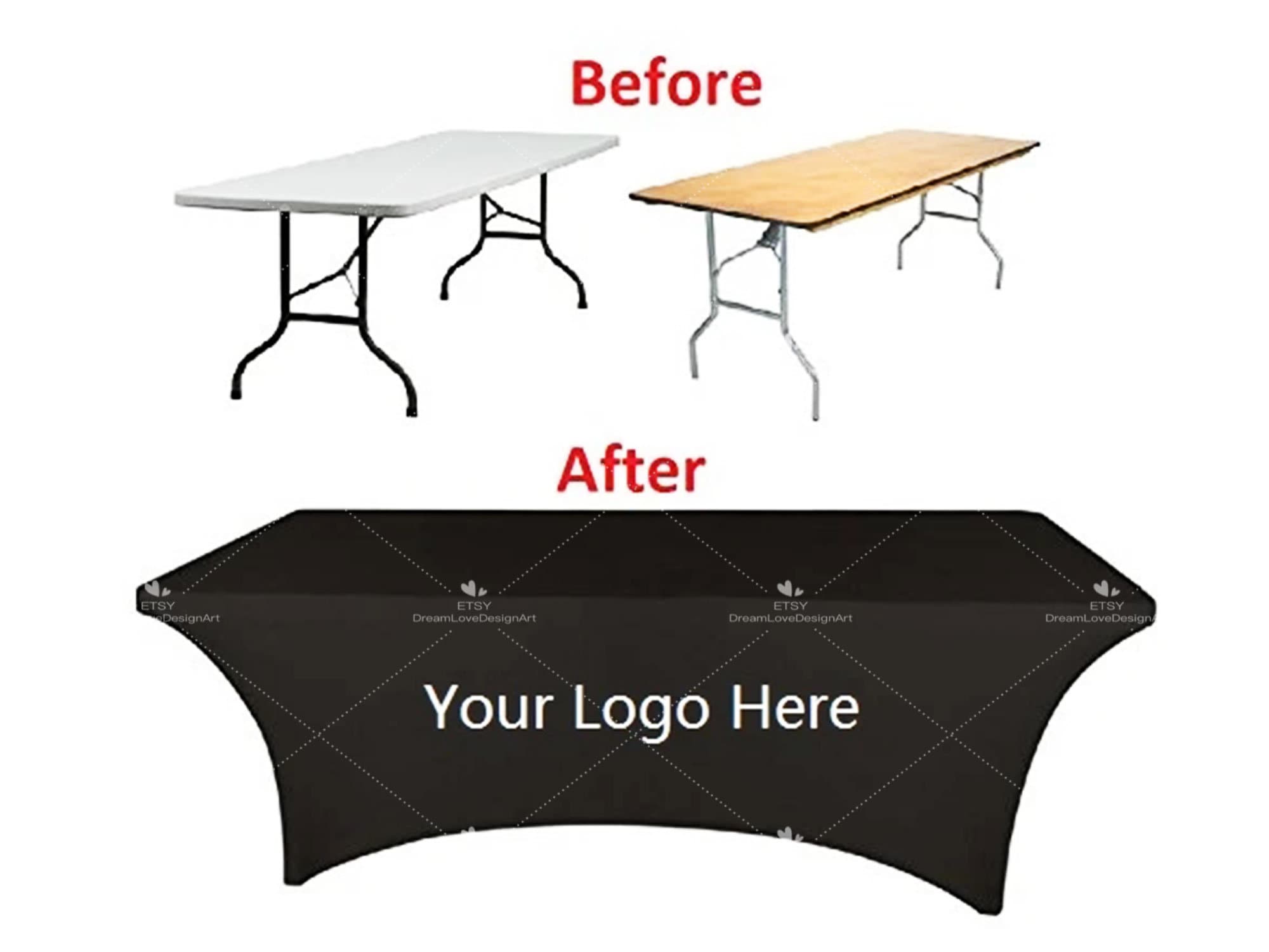 Custom Printed Spandex Table Cloth Stretch Fitted Table Cover Logo ...