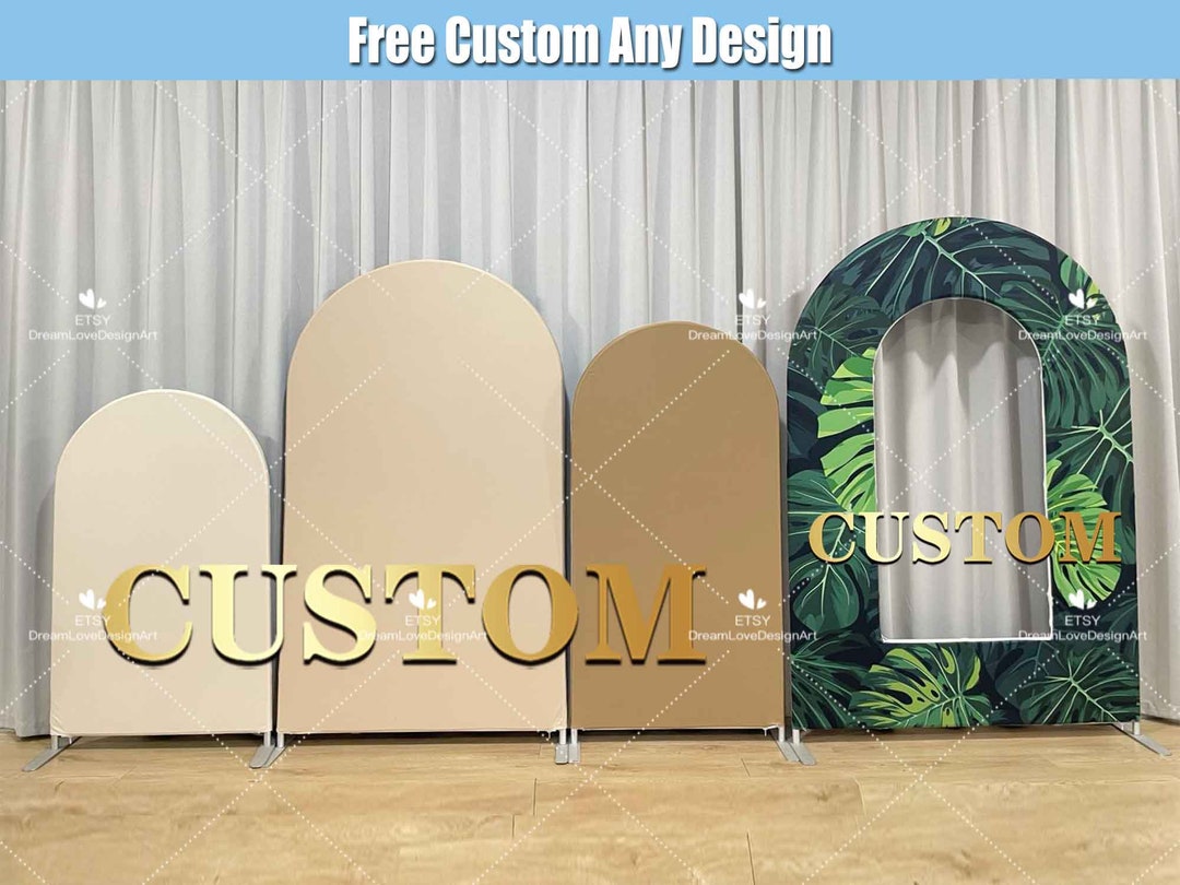 Custom Arch Backdrop Cover With Stand Set Kit Fabric Personalized ...