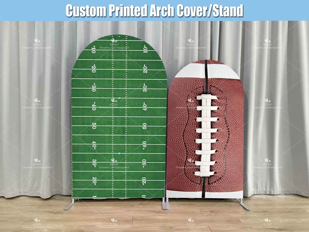 Football Birthday Arch Backdrop Cover Stand Baby Boy One 1st 2nd ...