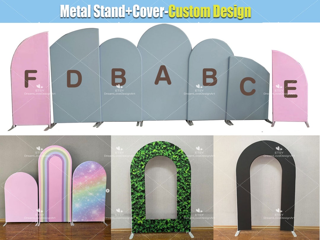 Custom Arch Backdrop Cover Stand Frame Panels Template Baby Birthday ...