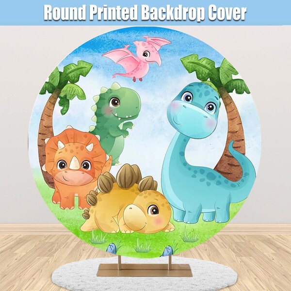 Dinosaur Circle Backdrop - Etsy