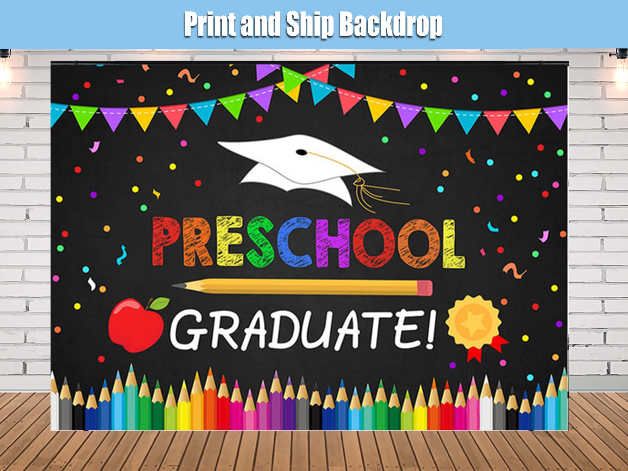 Preschool Graduation Party Backdrop Kids Class of 2022 - Etsy Australia