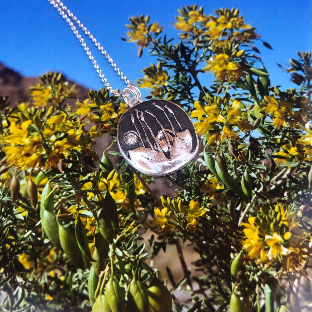 Desert Flora Bladderpod Silver Necklace Handmade - Etsy