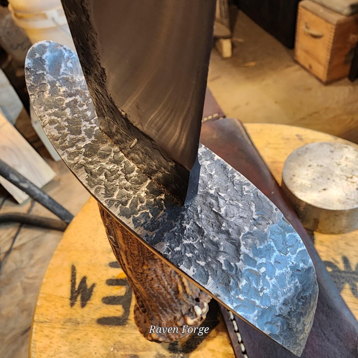 Raven Forge Hand-forged Bowie MASSIVE 12" Blade, Razor Sharp & Built to ...