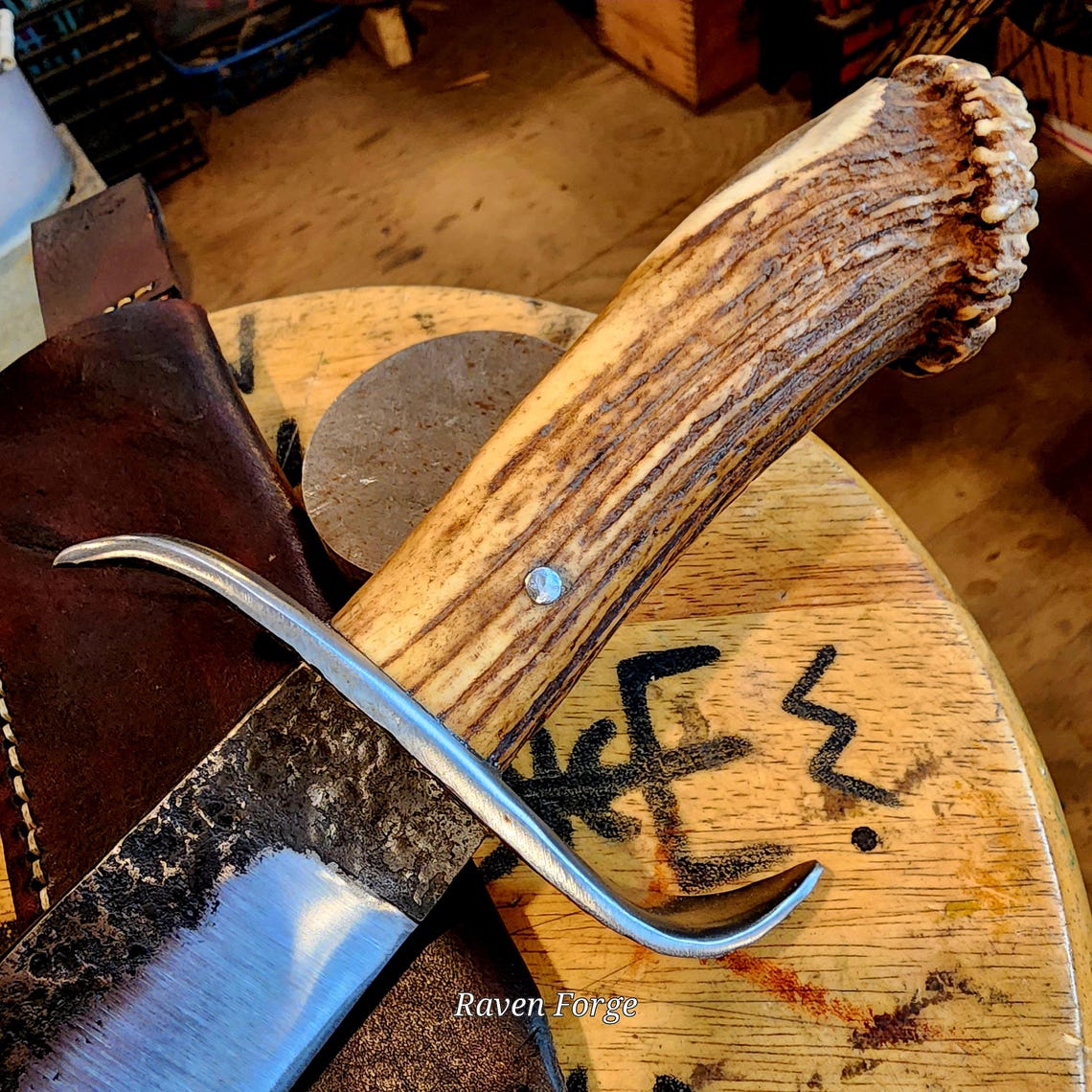 Raven Forge Hand-forged Bowie MASSIVE 12" Blade, Razor Sharp & Built to ...