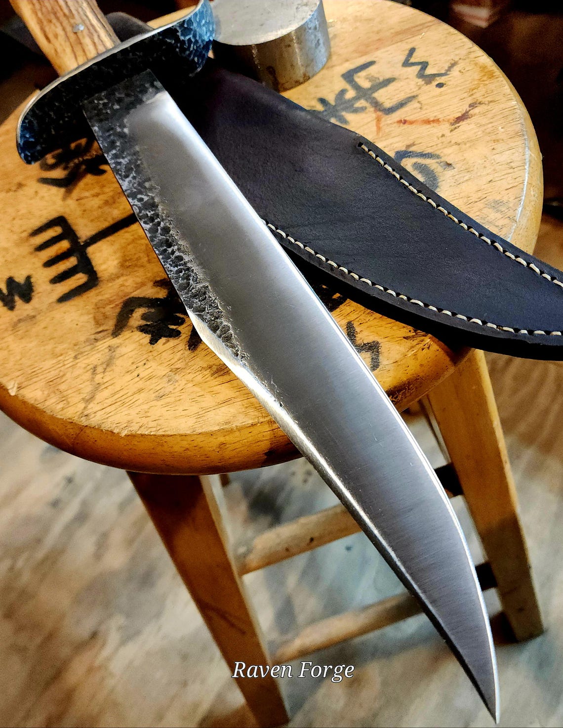 Raven Forge Hand-forged Bowie MASSIVE 12" Blade, Razor Sharp & Built to ...