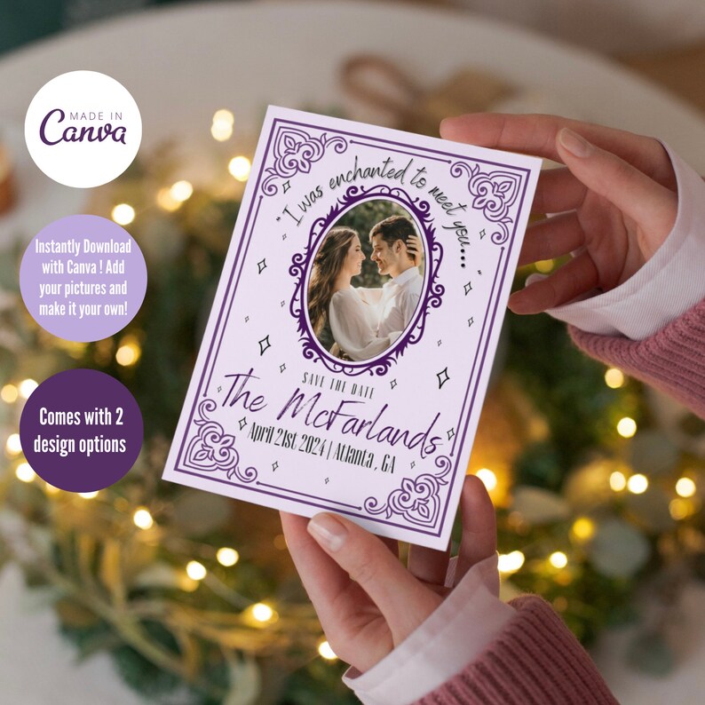 Swiftie Inspired | Purple Save the Dates| Save the Date Template ...