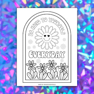 Mental Health Coloring Pages, Positive Affirmations, Kids Coloring ...