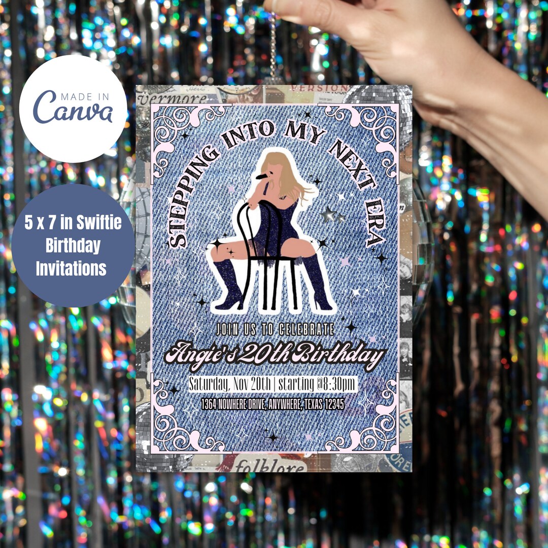 Eras | Swiftie Inspired | Birthday Invitation | Swiftie Merch | Country ...