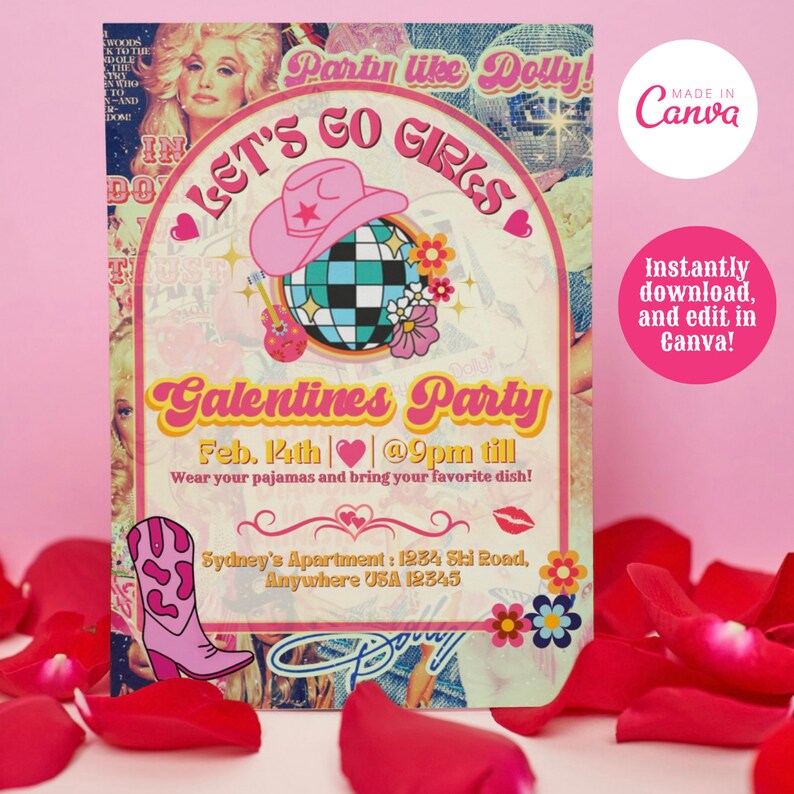 Dolly Inspired, Birthday Party, Galentines Day, Valentines Printables ...