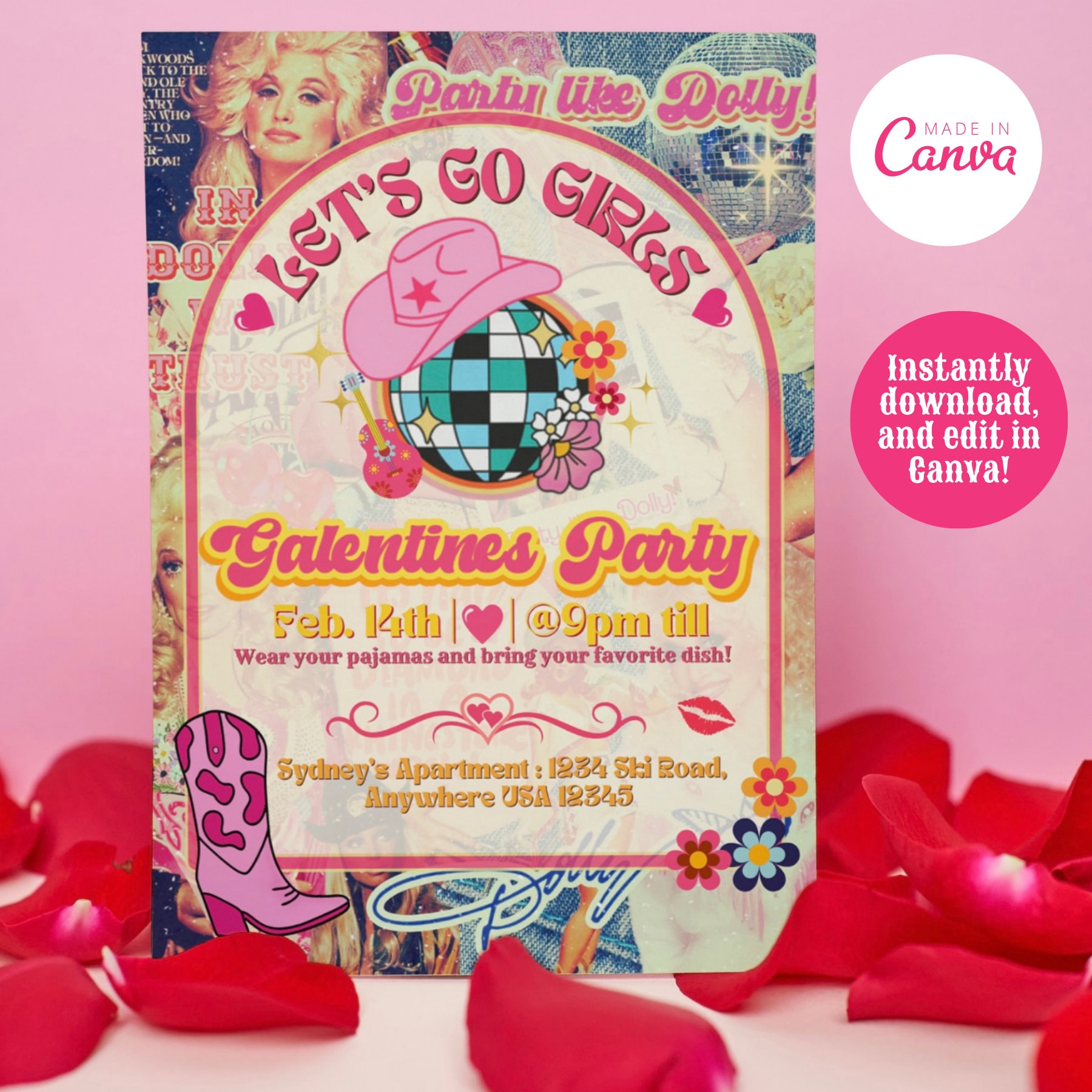 Dolly Inspired, Birthday Party, Galentines Day, Valentines Printables ...