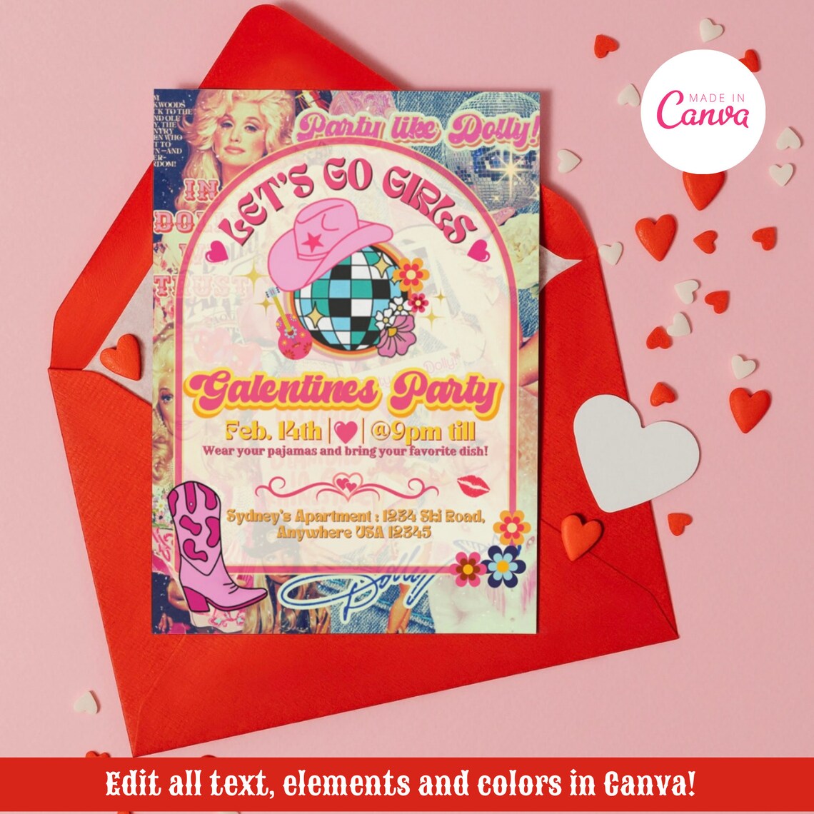 Dolly Inspired, Birthday Party, Galentines Day, Valentines Printables ...