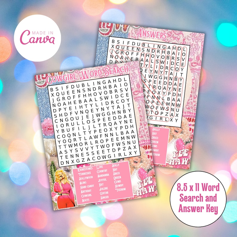 Dolly Parton, Kids Party Bundle, Birthday Games, Coloring Pages, Party ...