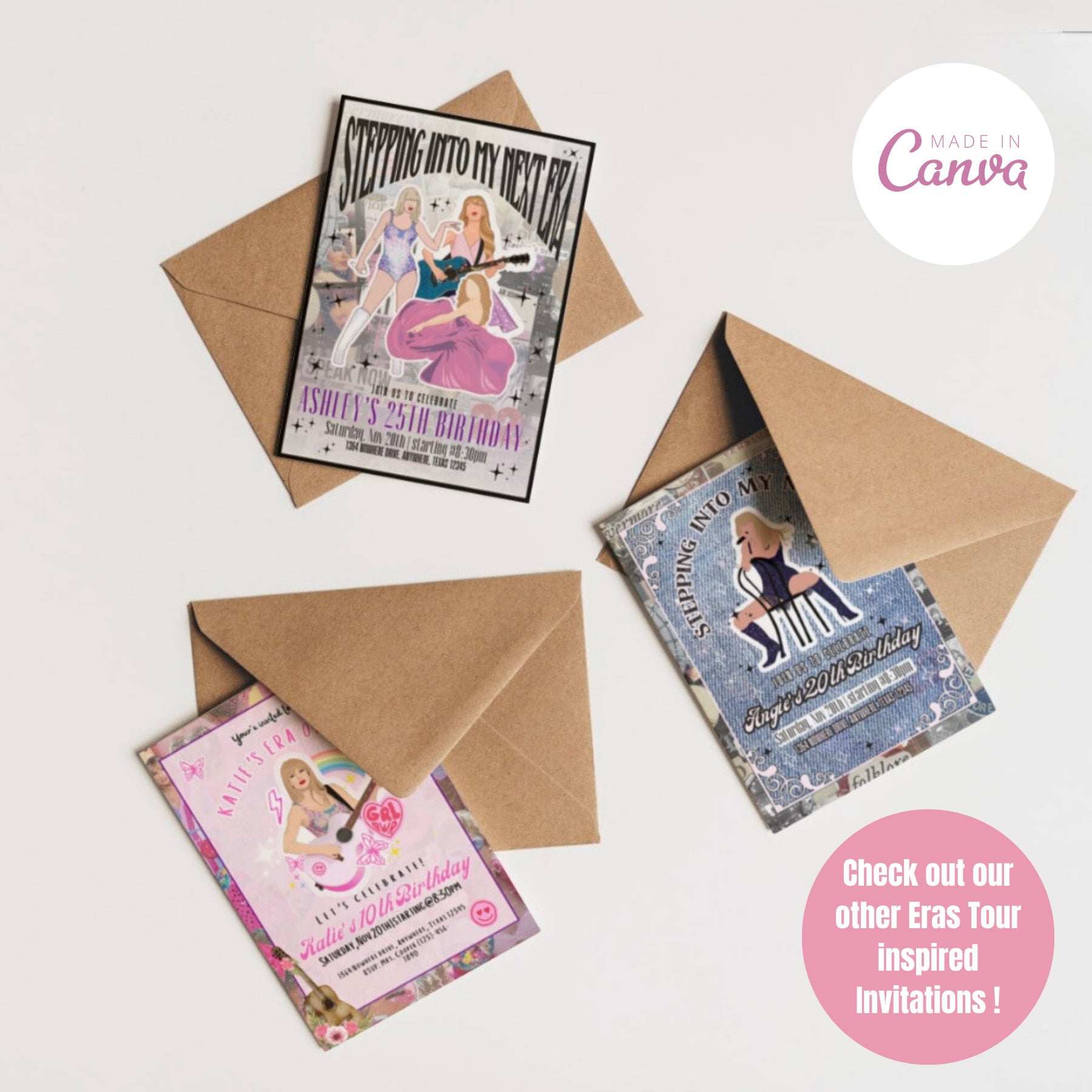 Eras Swiftie Inspired Birthday Invitation Swiftie Merch Country Music ...