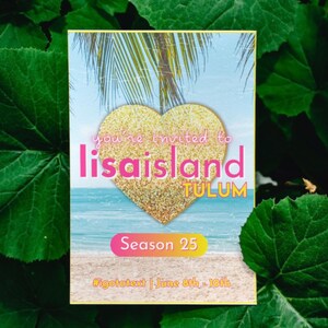 Island Inspired Birthday Invitation, Pool Party Invitation, Luv Island ...