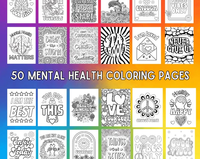 Printable Affirmations Coloring Pages for Kids, Adult Coloring Pages ...