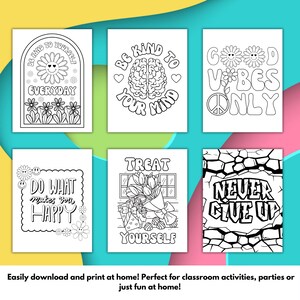 Mental Health Coloring Pages, Positive Affirmations, Kids Coloring ...