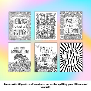 Mental Health Coloring Pages, Positive Affirmations, Kids Coloring ...