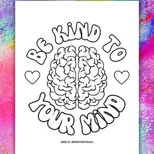 Mental Health Coloring Pages, Positive Affirmations, Kids Coloring ...