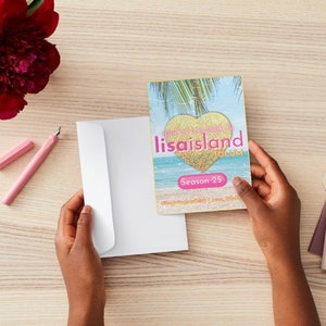 Island Inspired Birthday Invitation, Pool Party Invitation, Luv Island ...