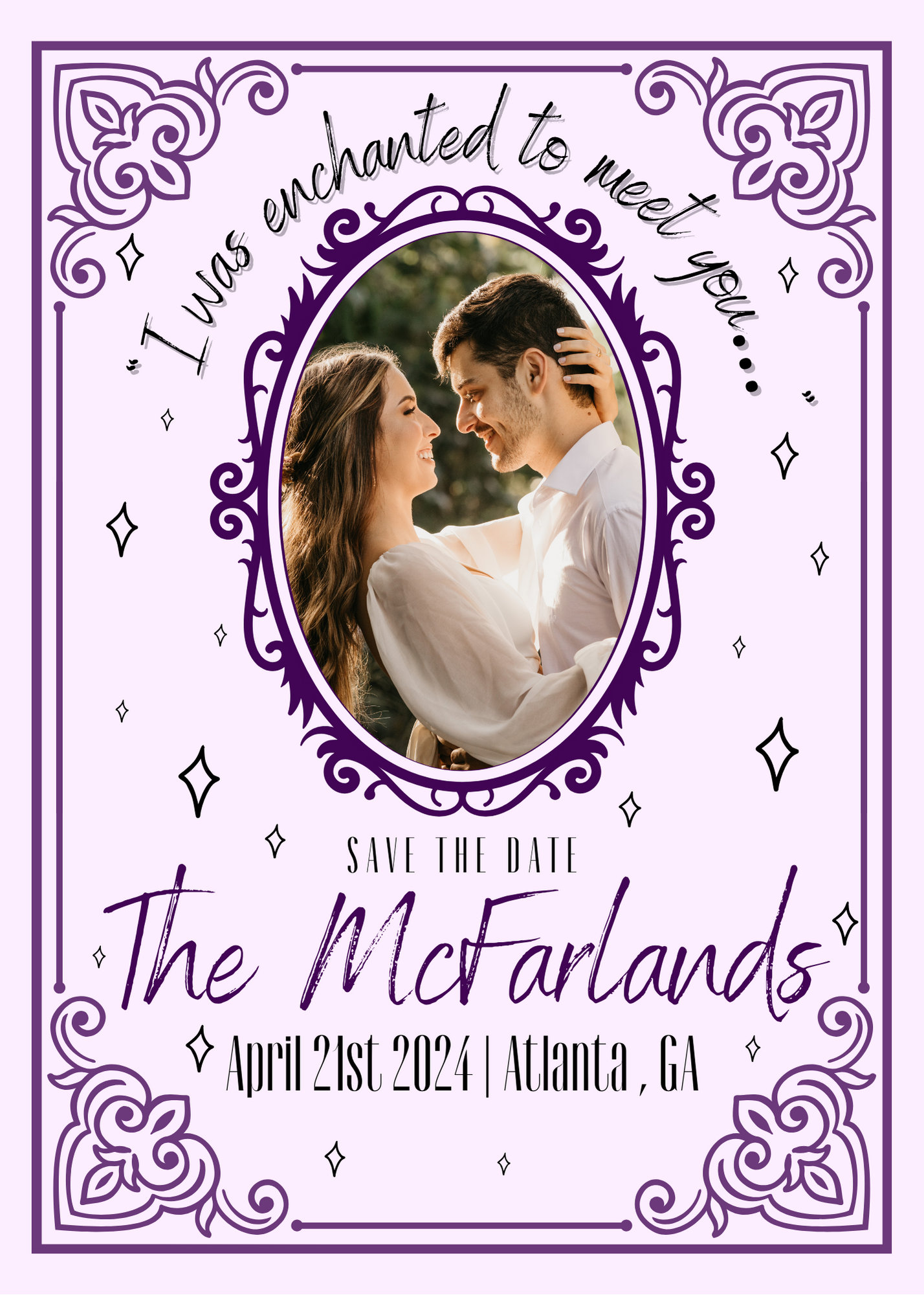 Swiftie Inspired | Purple Save the Dates| Save the Date Template ...