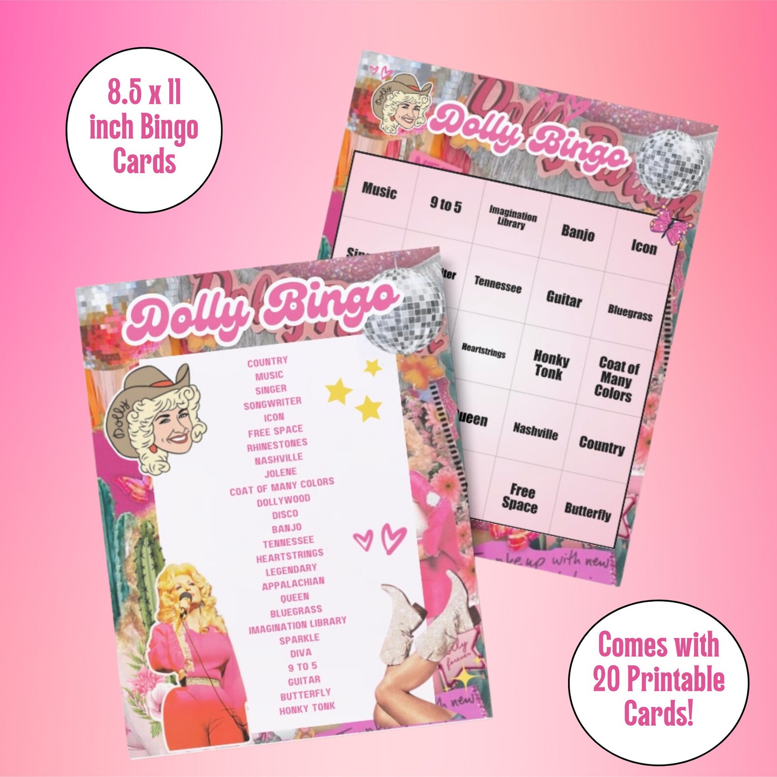 Dolly Parton, Kids Party Bundle, Birthday Games, Coloring Pages, Party ...