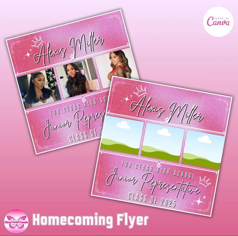 Homecoming Queen Flyer, Flyer Bundle, Hoco, Homecoming 2025, Homecoming ...