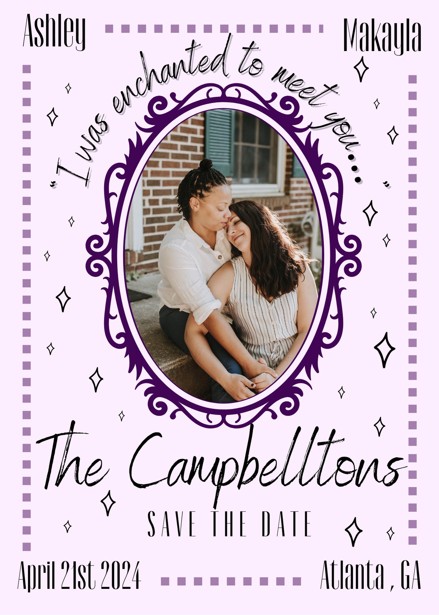 Swiftie Inspired | Purple Save the Dates| Save the Date Template ...