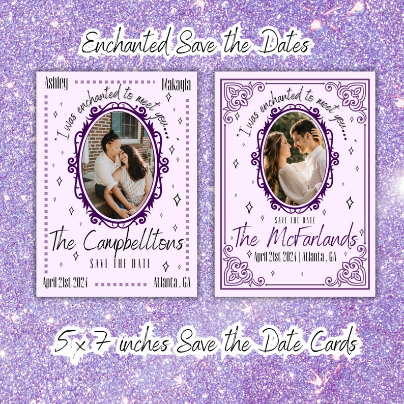 Swiftie Inspired | Purple Save the Dates| Save the Date Template ...
