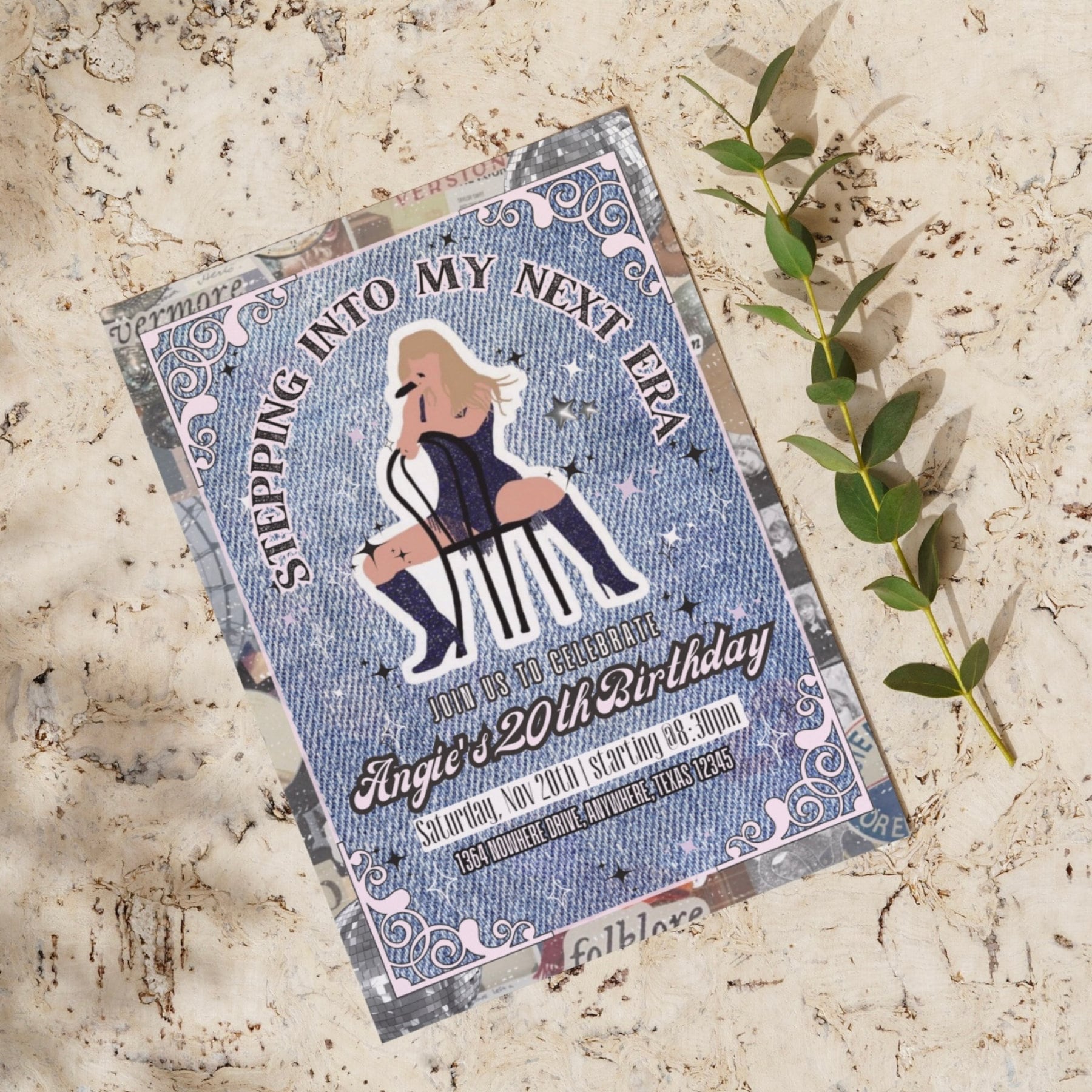 Eras Swiftie Inspired Birthday Invitation Swiftie Merch Country Music ...