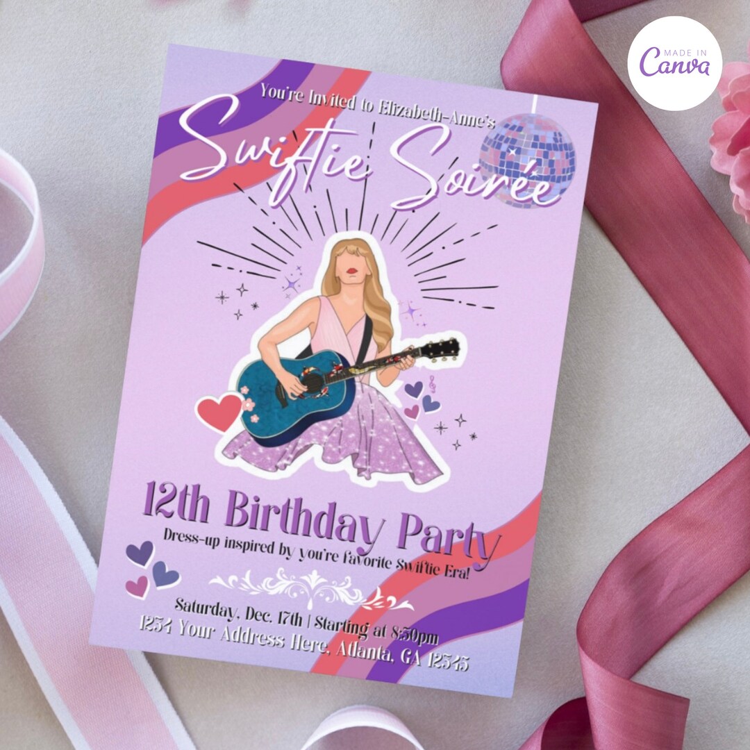 Eras Invite| Swiftie Inspired | Birthday Party | Swiftie Merch ...