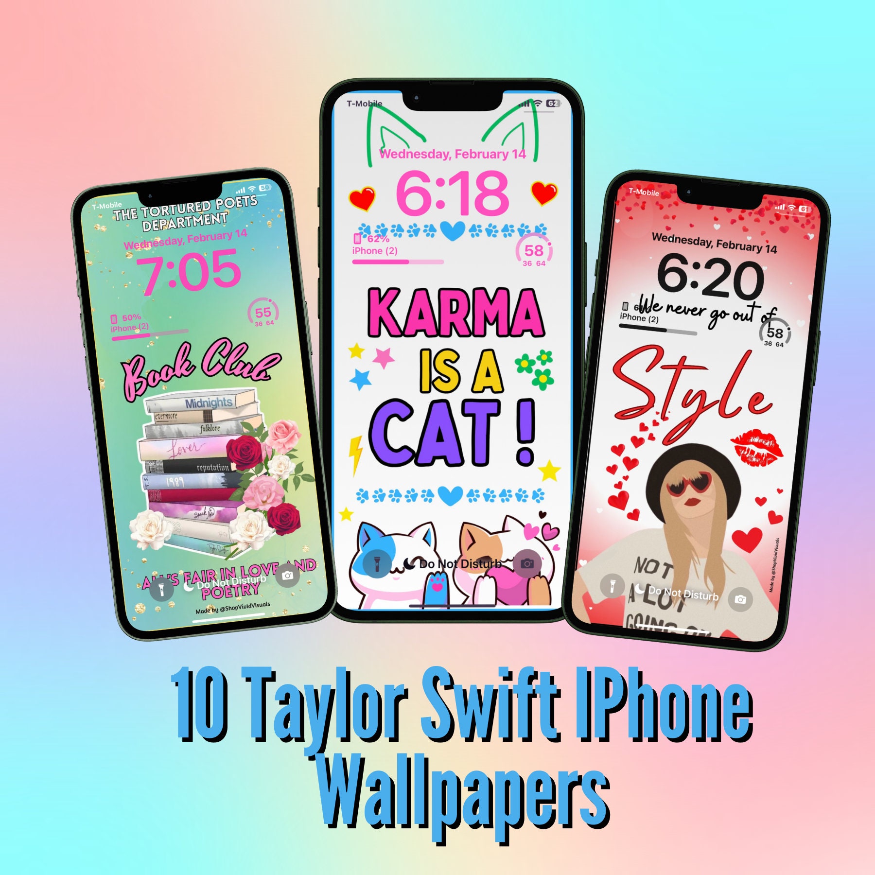 Taylor Swift Wallpaper, iPhone Wallpaper, Music Lover Gift, Swiftie ...