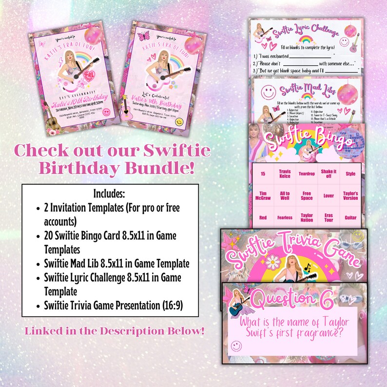 Eras Swiftie Inspired Birthday Party Swiftie Merch invitation Template ...