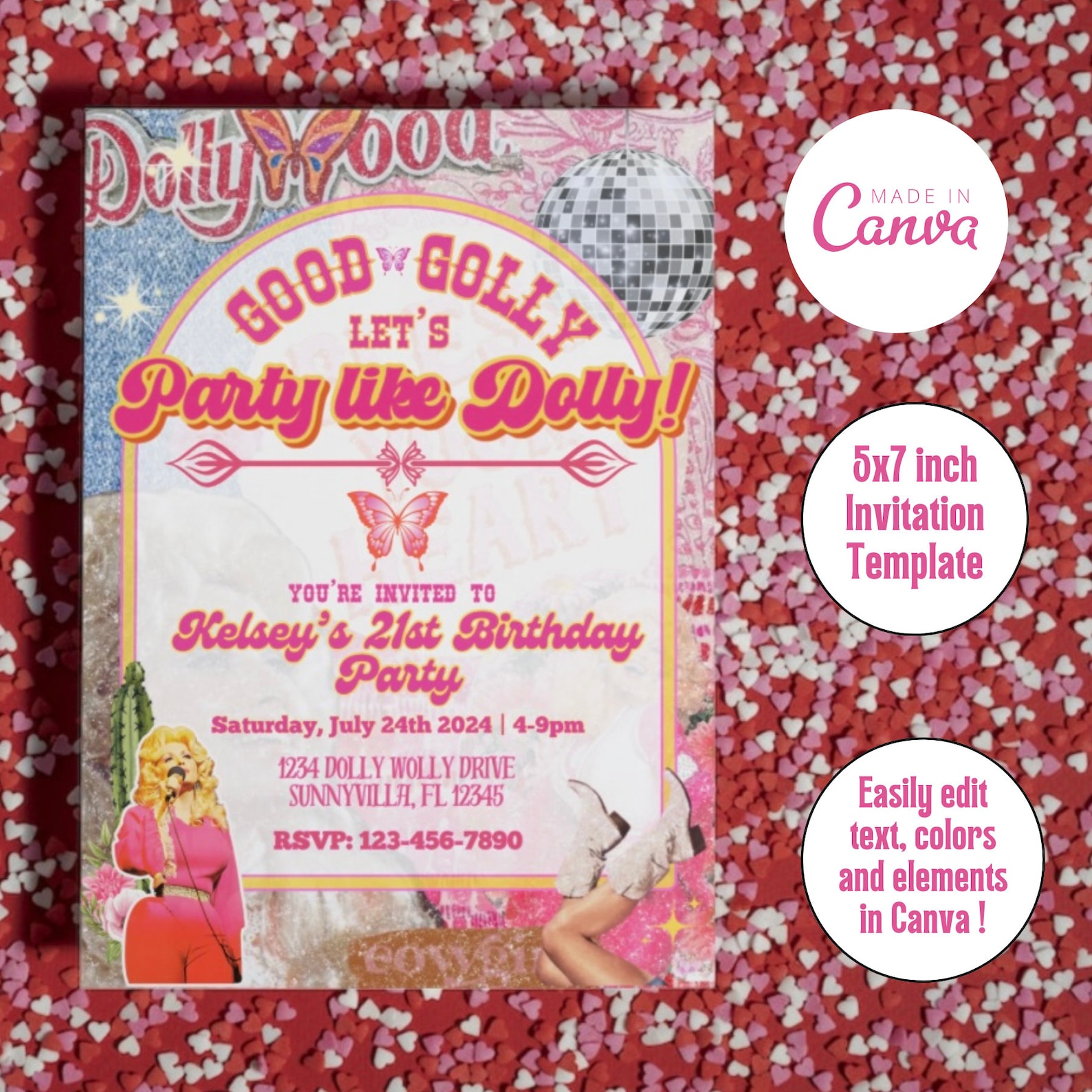 Dolly Parton, Kids Party Bundle, Birthday Games, Coloring Pages, Party ...