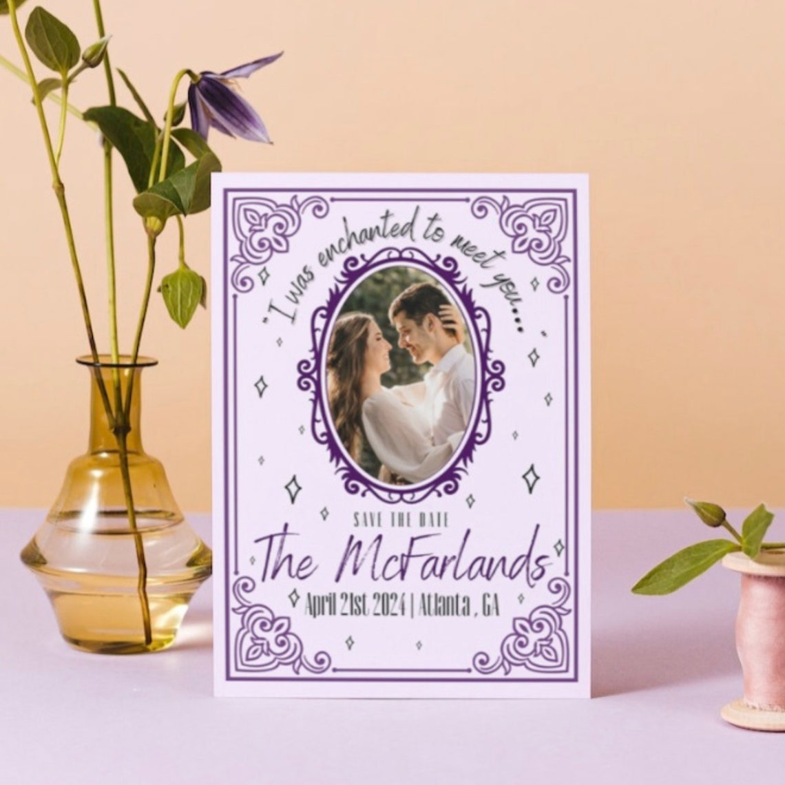 Swiftie Inspired | Purple Save the Dates| Save the Date Template ...