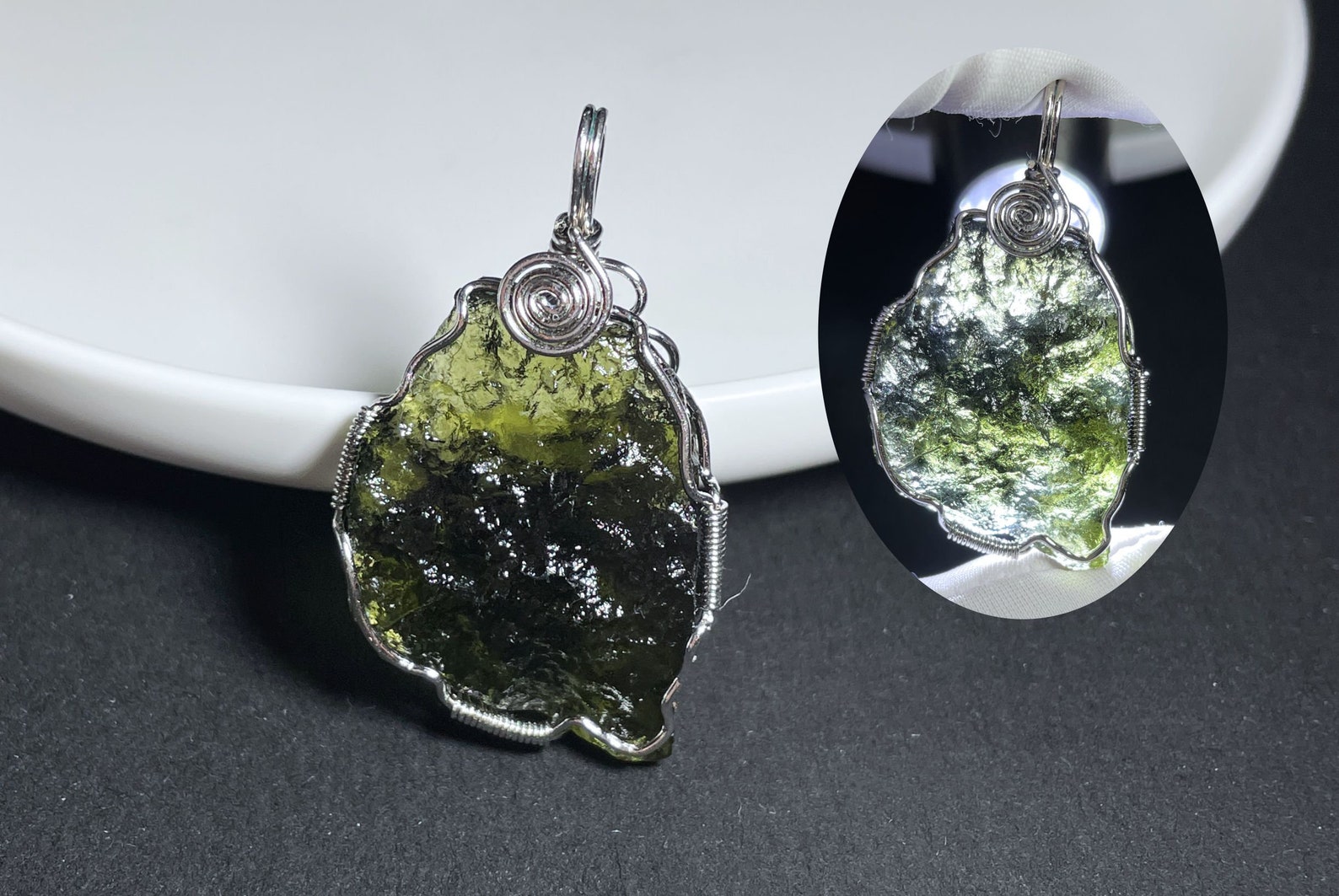 8 Grams Authentic Raw Moldavite Tektite Hand Wire Warpped - Etsy