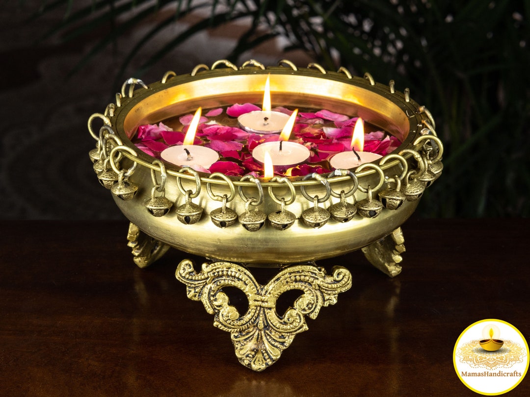 Handcrafted Indian Brass Urli on A Stand - Etsy