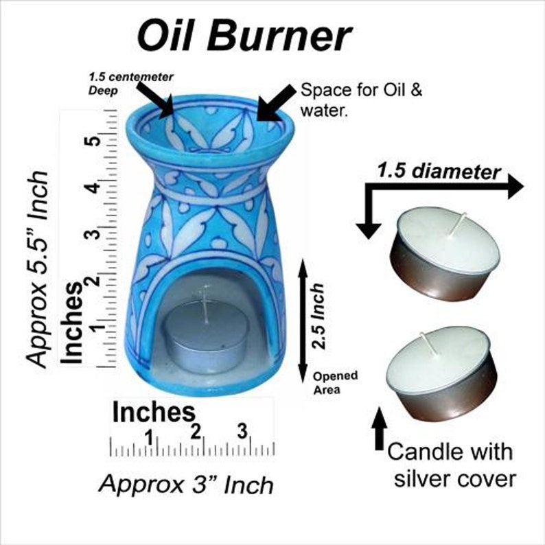 Turquoise White and Blue ceramic blue pottery aroma diffuser | Etsy