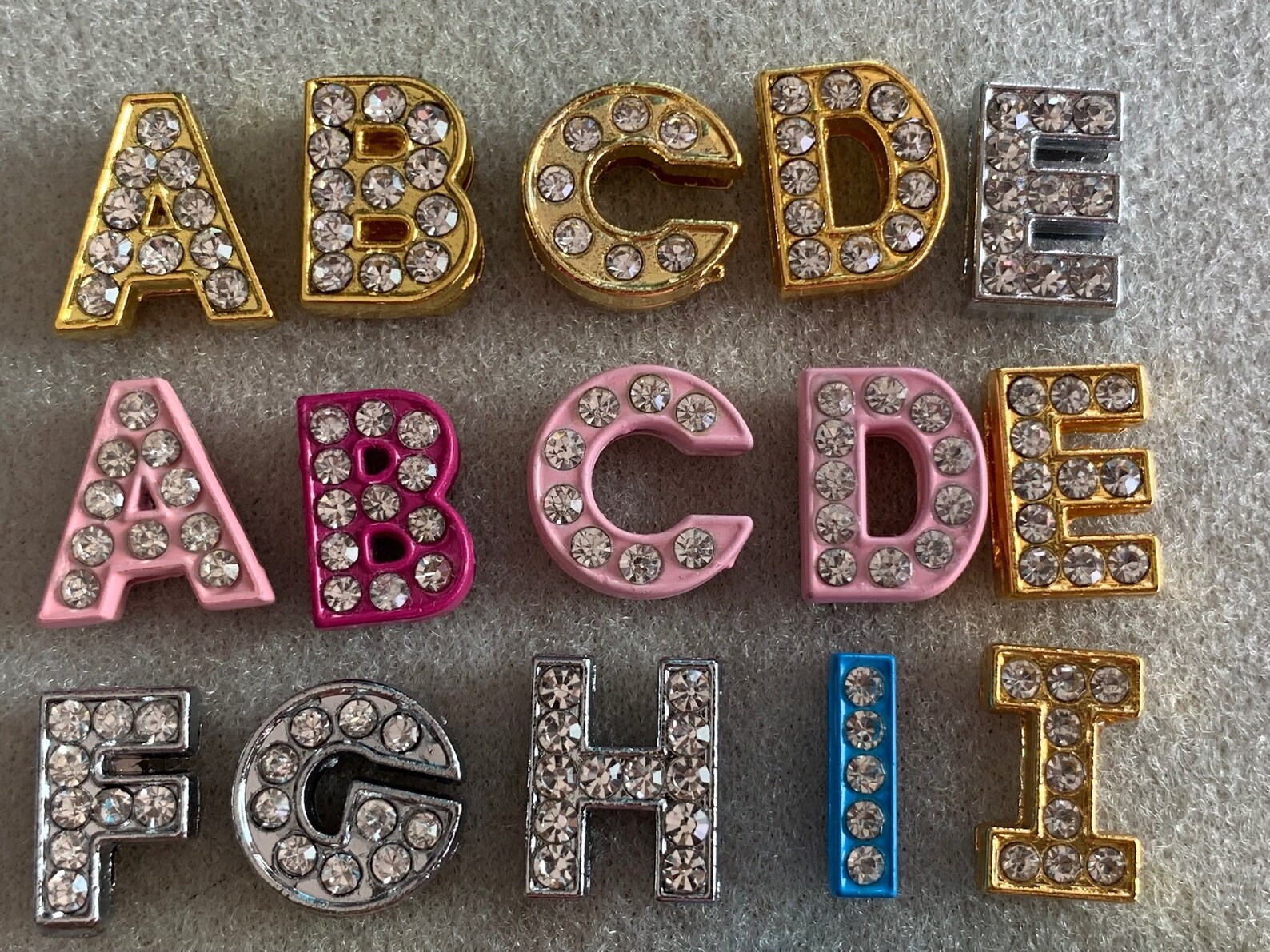 Bling Bling letters Make your own bracelet. Spell it out the | Etsy