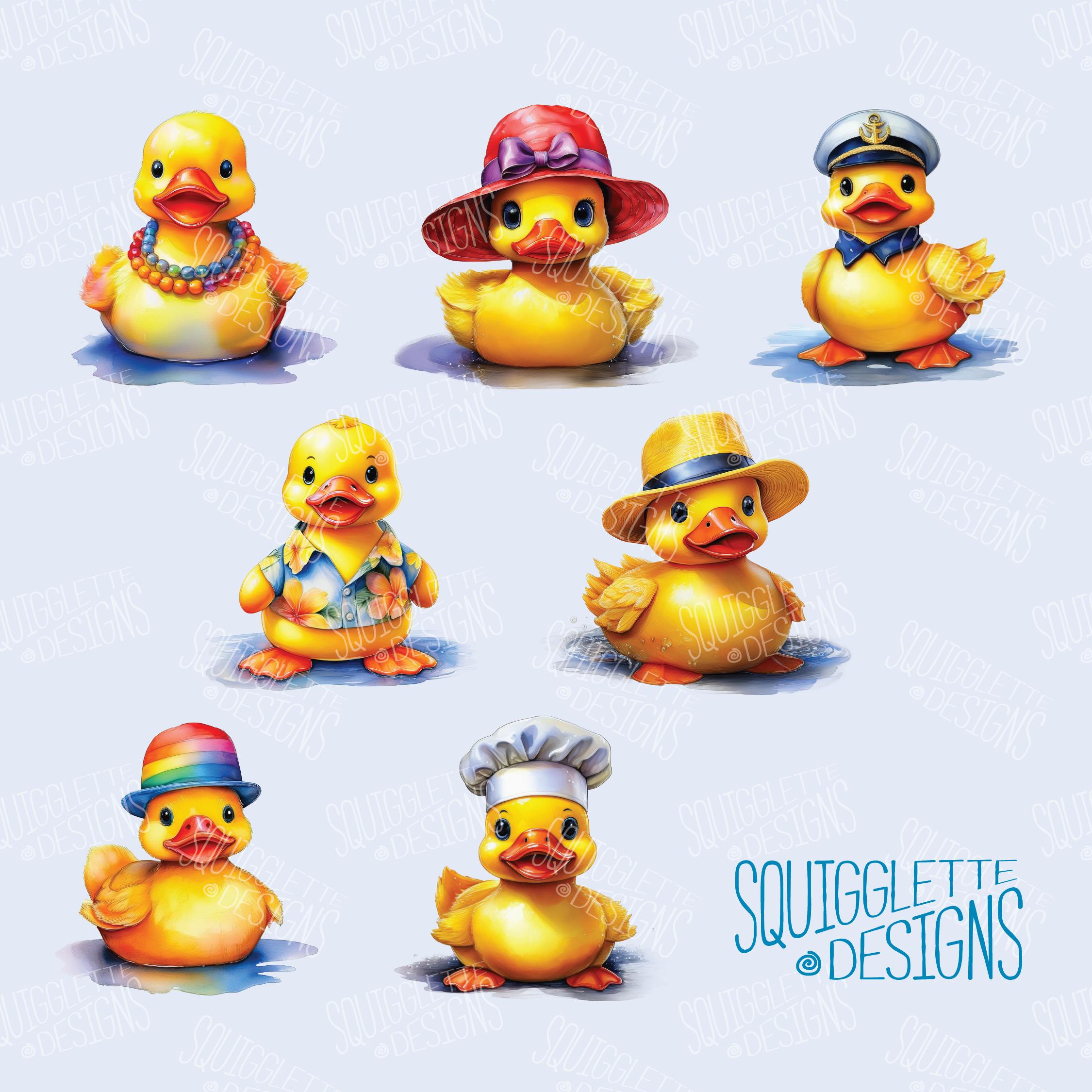 Cruise Ducks | 15 Watercolor Rubber Duck Clip Art | Nautical Duck PNG ...