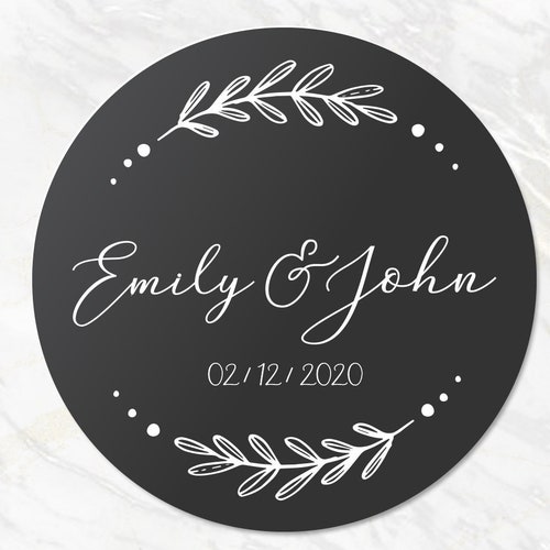 Wedding Stickers Thank You Stickers Custom Thank You Etsy