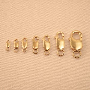 9K Solid Yellow Gold Parrot Clasp - Trigger Claw Locking Clasp for ...