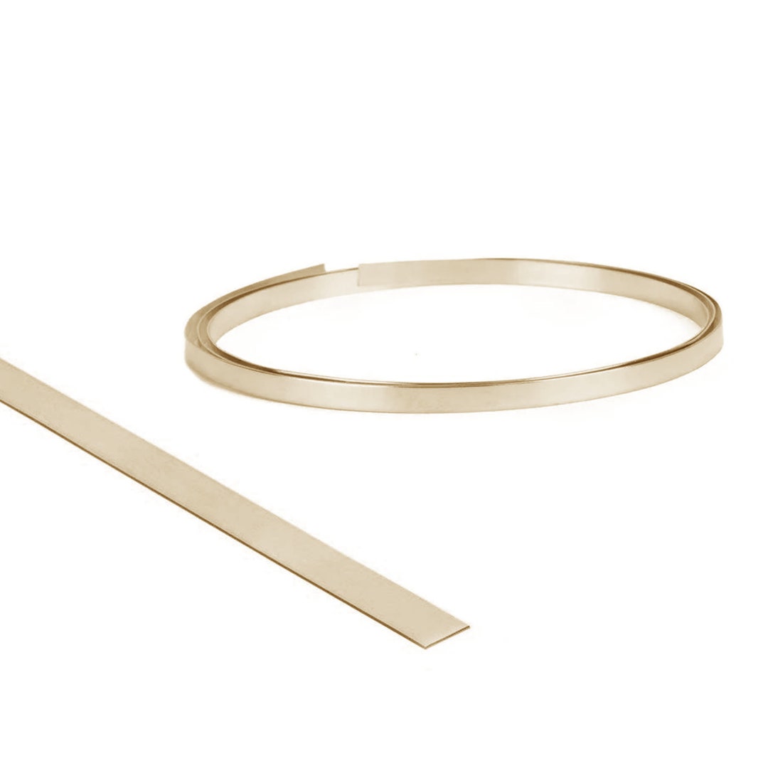 9k Solid Gold Bezel Strip 375 Yellow Gold Flat Smooth Plain - Etsy UK